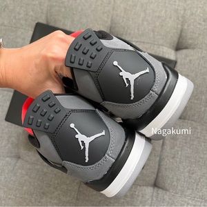 Jordan | Shoes | Nike Air Jordan 4 Retro Grey Red Shoes | Poshmark